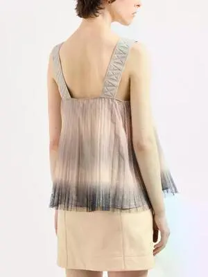 Armani Exchange Gradient Lace Pleated Blouse