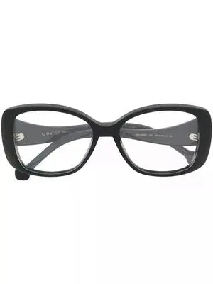 Gucci Oversize Square Frame Glasses - Black