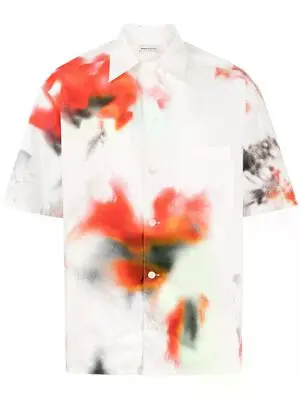 Alexander McQueen Abstract-pattern Cotton Shirt