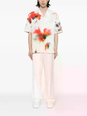 Alexander McQueen Abstract-pattern Cotton Shirt