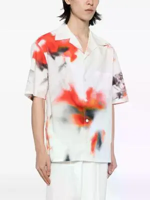 Alexander McQueen Abstract-pattern Cotton Shirt