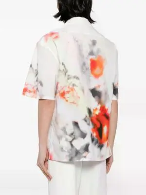 Alexander McQueen Abstract-pattern Cotton Shirt