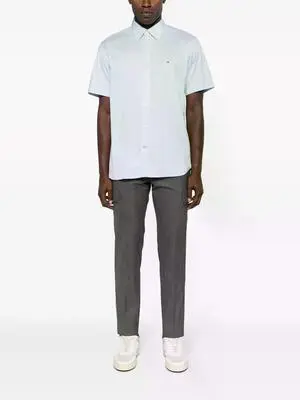 Tommy Hilfiger Logo-embroidered Poplin Shirt
