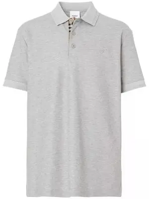 Burberry Logo-embroidered Polo Shirt - Grey