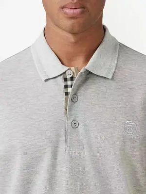 Burberry Logo-embroidered Polo Shirt - Grey