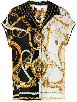 Camilla Baroque-pattern Silk Shirt - Multicolour