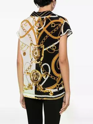 Camilla Baroque-pattern Silk Shirt