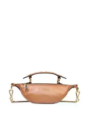 LANCEL Origami Mini Zip Crossbody Bag - Brown