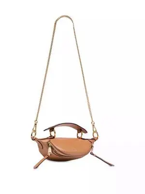 LANCEL Origami Mini Zip Crossbody Bag - Brown