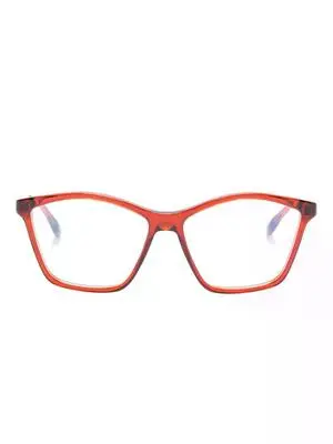 Victoria Beckham Logo-engraved Cat-eye Frame Glasses - Red