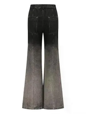 OUDE WAAG Gradient-print Flared Trousers