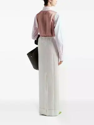 Prada Logo-embroidered Maxi Skirt