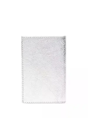 Comme Des Garçons Logo-debossed Metallic Wallet