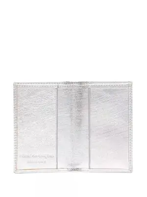 Comme Des Garçons Logo-debossed Metallic Wallet