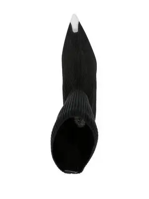 Alexander McQueen Slash Knit 90mm Ankle Boots