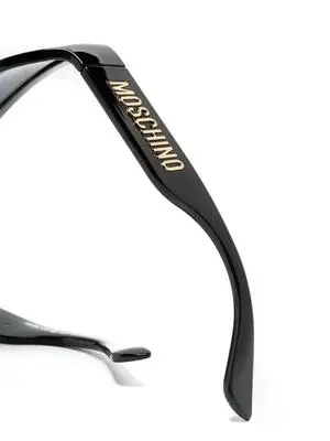 Moschino Biker-style Frame Sunglasses - Black