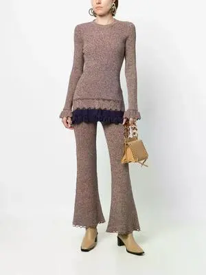 Ulla Johnson Knitted Flared Trousers