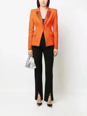Philipp Plein Fitted Single-breasted Blazer - Orange
