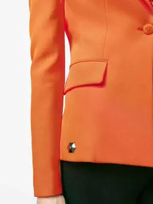 Philipp Plein Fitted Single-breasted Blazer - Orange