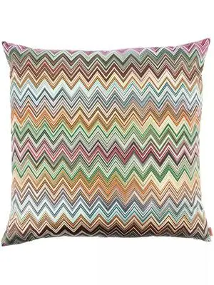 Missoni Jarris Zigzag-pattern Cushion - Brown