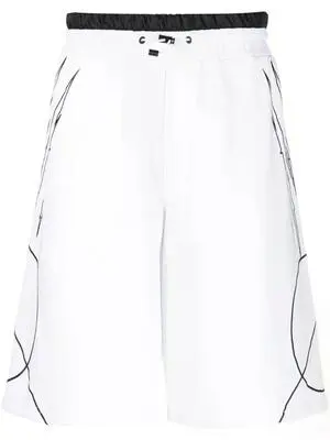 PLEIN SPORT Scratch Elasticated Waist Shorts - White