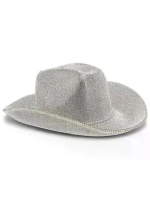 Philipp Plein Texas Crystal Cowboy Hat - Silver