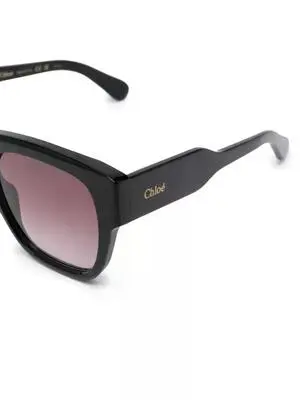 Chloé Polished Square-frame Sunglasses - Black