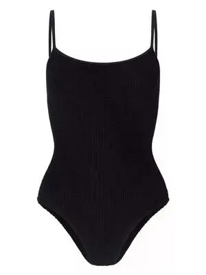 Hunza G Pamela Crinkle One-piece Swimsuit - Black