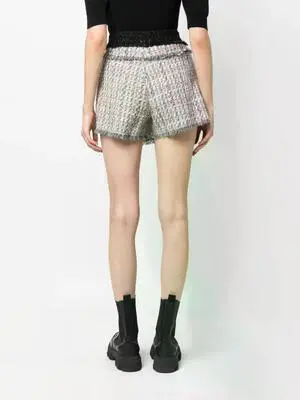 MSGM Wrap-front Tweed Skorts