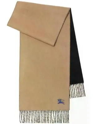Burberry Ekd Embroidered Cashmere Scarf Brown