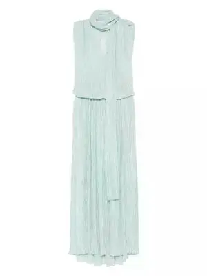Blumarine Pleated Asymmetric Midi Dress
