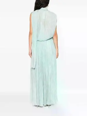 Blumarine Pleated Asymmetric Midi Dress