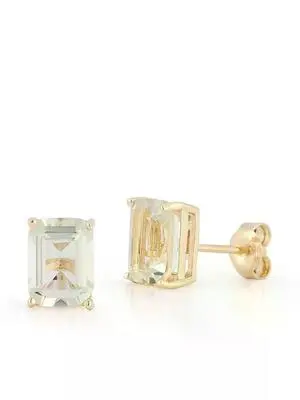 Mateo 14kt Yellow Green Amethyst Stud Earrings