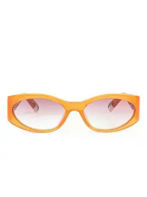 Jacquemus Oval Frame Sunglasses - Orange