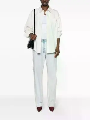 AMI Paris De Coeur Embroidered Poplin Shirt