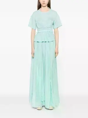 Ulla Johnson Floral Appliqué Ramie Cari Blouse