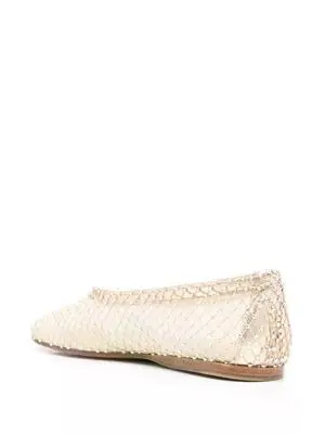 FORTE_FORTE Rhinestone-embellished Mesh Ballerina Shoes