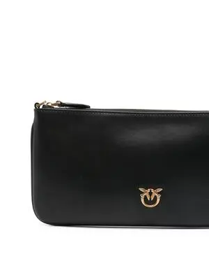 Pinko Love Birds Flat Shoulder Bag - Black