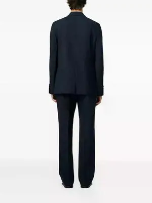 AMI Paris Single Breasted Wool Blazer - Blue