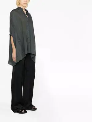 Brunello Cucinelli Striped Half-sleeve Draped Shirt