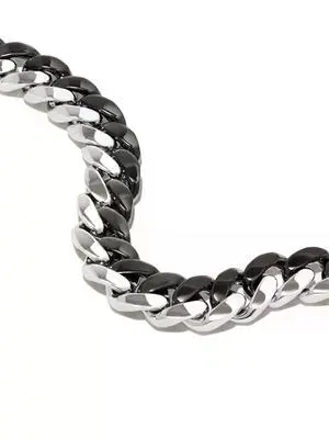 Shay 18k White And Black Gold Curb-link Bracelet