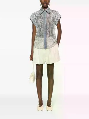 Zimmermann Matchmaker Short Sleeve Blouse