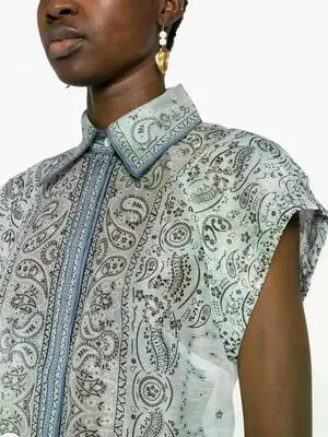 Zimmermann Matchmaker Short Sleeve Blouse