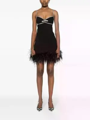 SELF-PORTRAIT Embellished Crepe Minidress