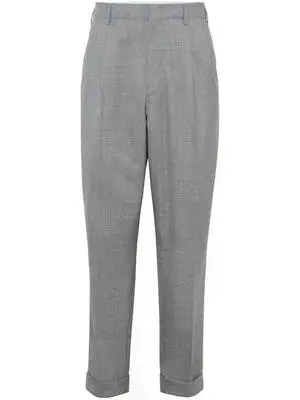 Brunello Cucinelli Tapered Virgin Wool Trousers - Grey