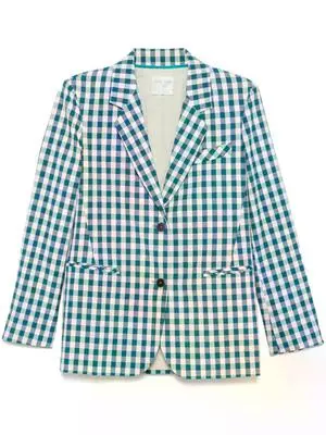 FORTE_FORTE Gingham-check Blazer