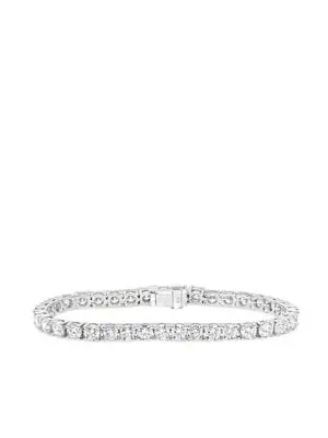 JEWELS AFICIONADO 18k White Gold 11.70ct Diamond Tennis Bracelet - Silver