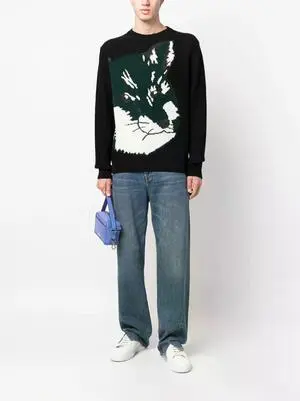 Maison Kitsuné Fox Head Jacquard Jumper