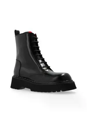 Gucci Leather Combat Boots