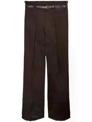 Prada Belted Trousers - Brown